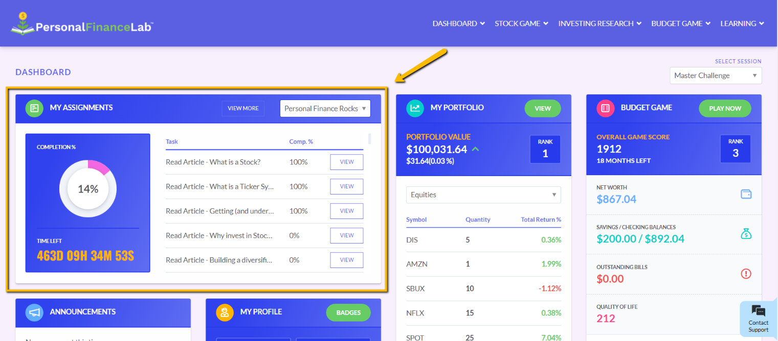 Student Guide - Personal Finance Lab