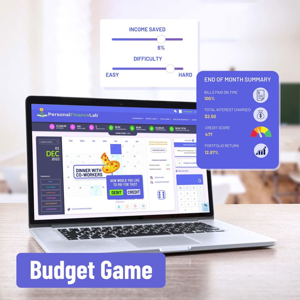 Budgeting & Stock Games for Students - PersonalFinanceLab