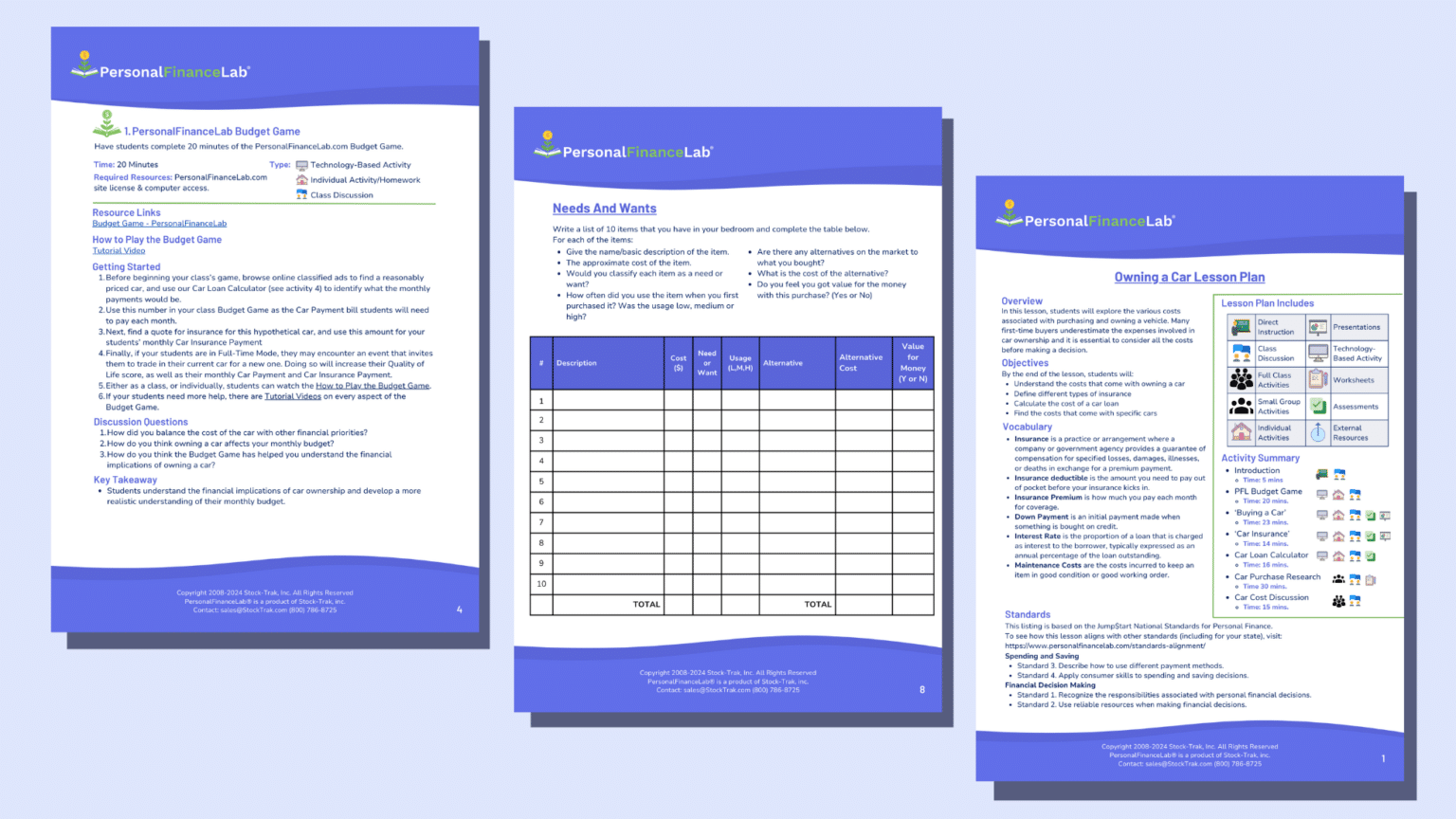 Feature Highlight - Updated Lesson Plans - PersonalFinanceLab