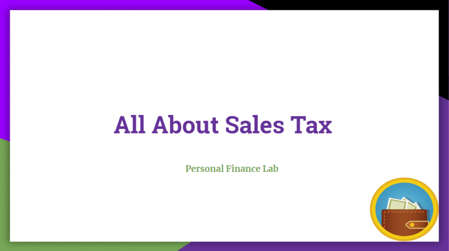 Sales Tax Presentation - PersonalFinanceLab