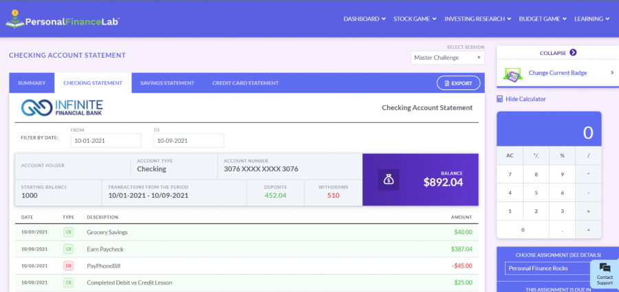 Student Guide - Personal Finance Lab