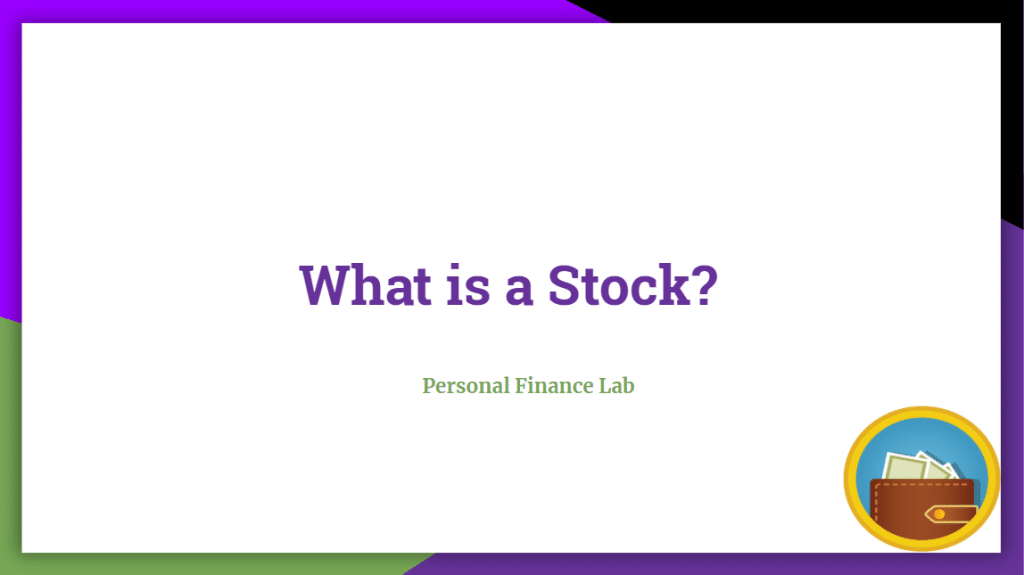 What Is A Stock Presentation - PersonalFinanceLab