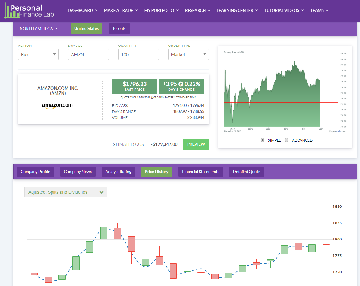 Stock Game - Personal Finance Lab
